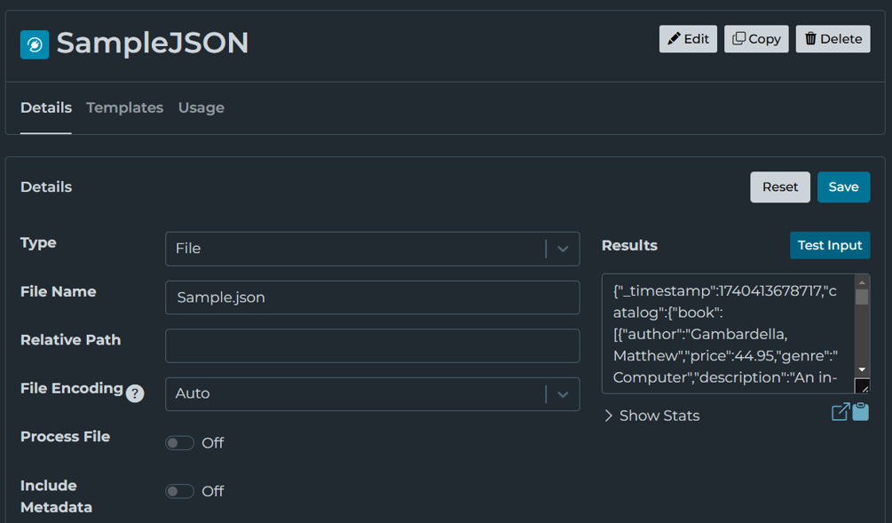How-To: Import a JSON File via the File Connector