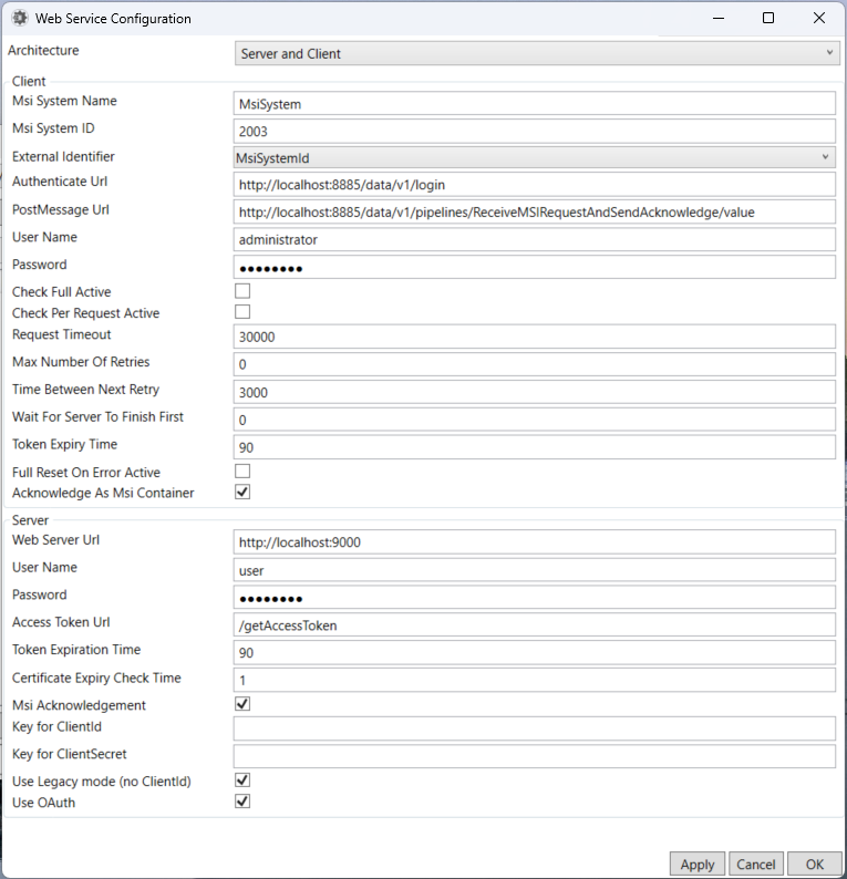 Körber PAS-X MSI interface via Web Services