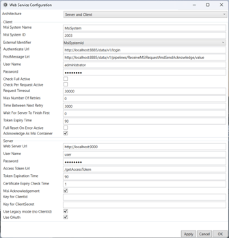 Körber PAS-X MSI interface via Web Services