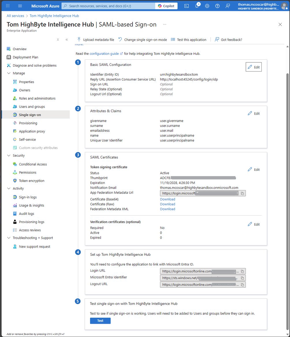 Configure SAML Authentication with Entra ID